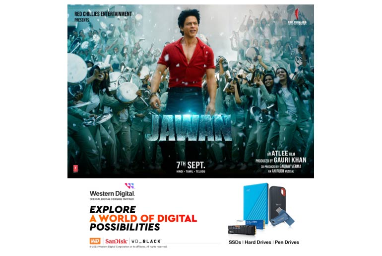 Western Digital Collaborates with ‘Jawan’ as the Official Digital Storage